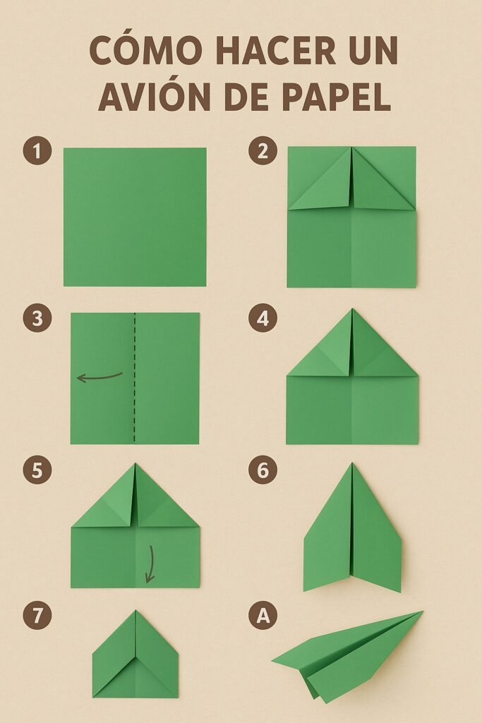 ️ Cómo Hacer un Avión de Papel Que Vuele Mucho (Guía Paso a Paso ...